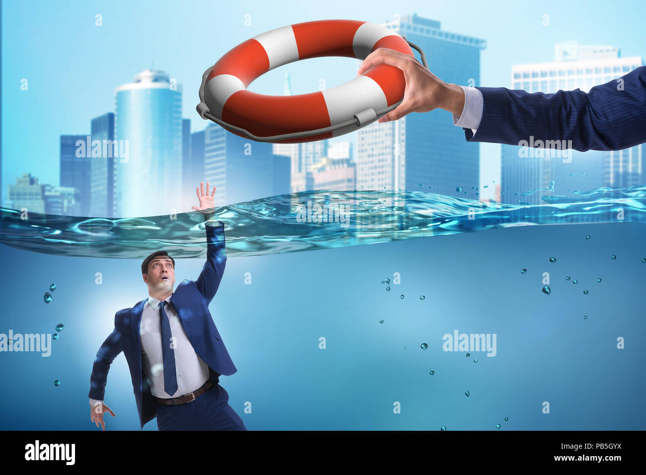 Drowning man saved hi-res stock photography and images - Alamy