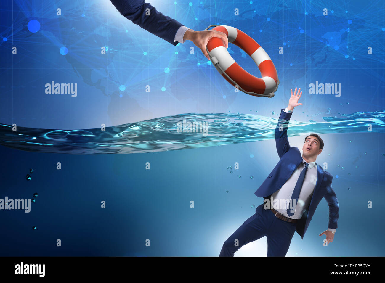 Drowning man saved hi-res stock photography and images - Alamy