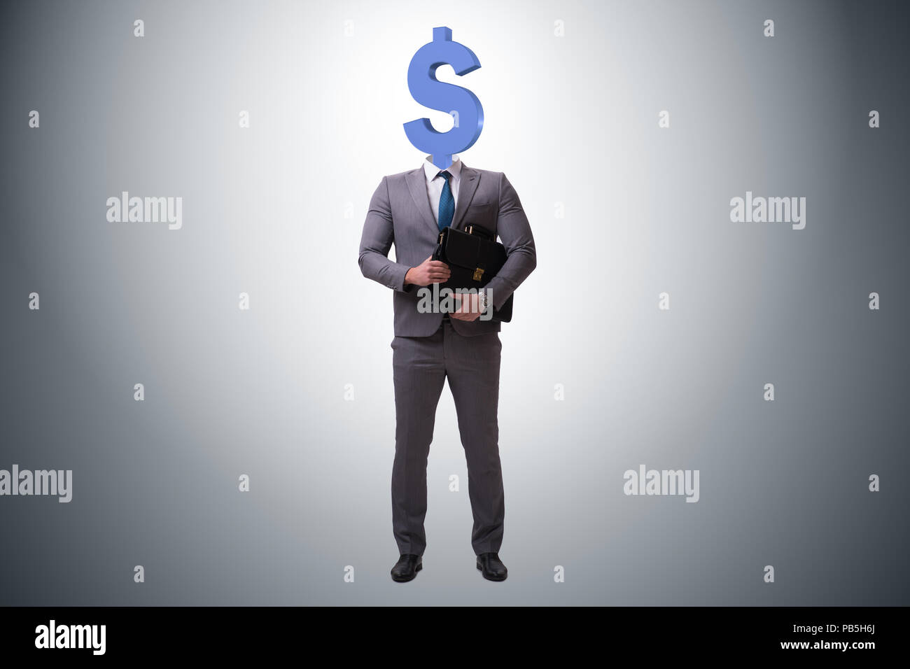 Businessman dollar sign instead hi-res stock photography and images - Alamy