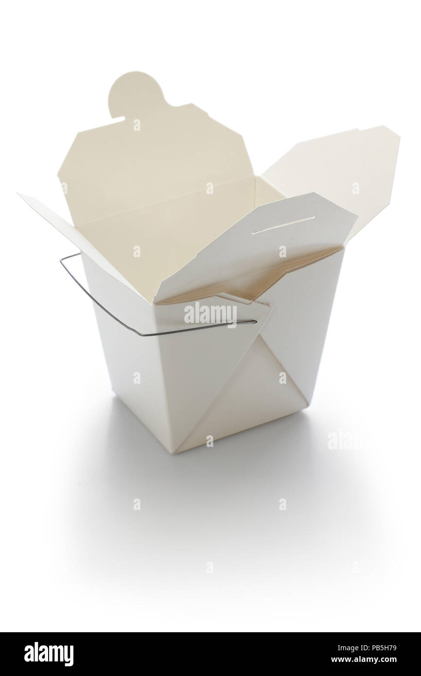 chinese take out box isolated on white background Stock Photo - Alamy