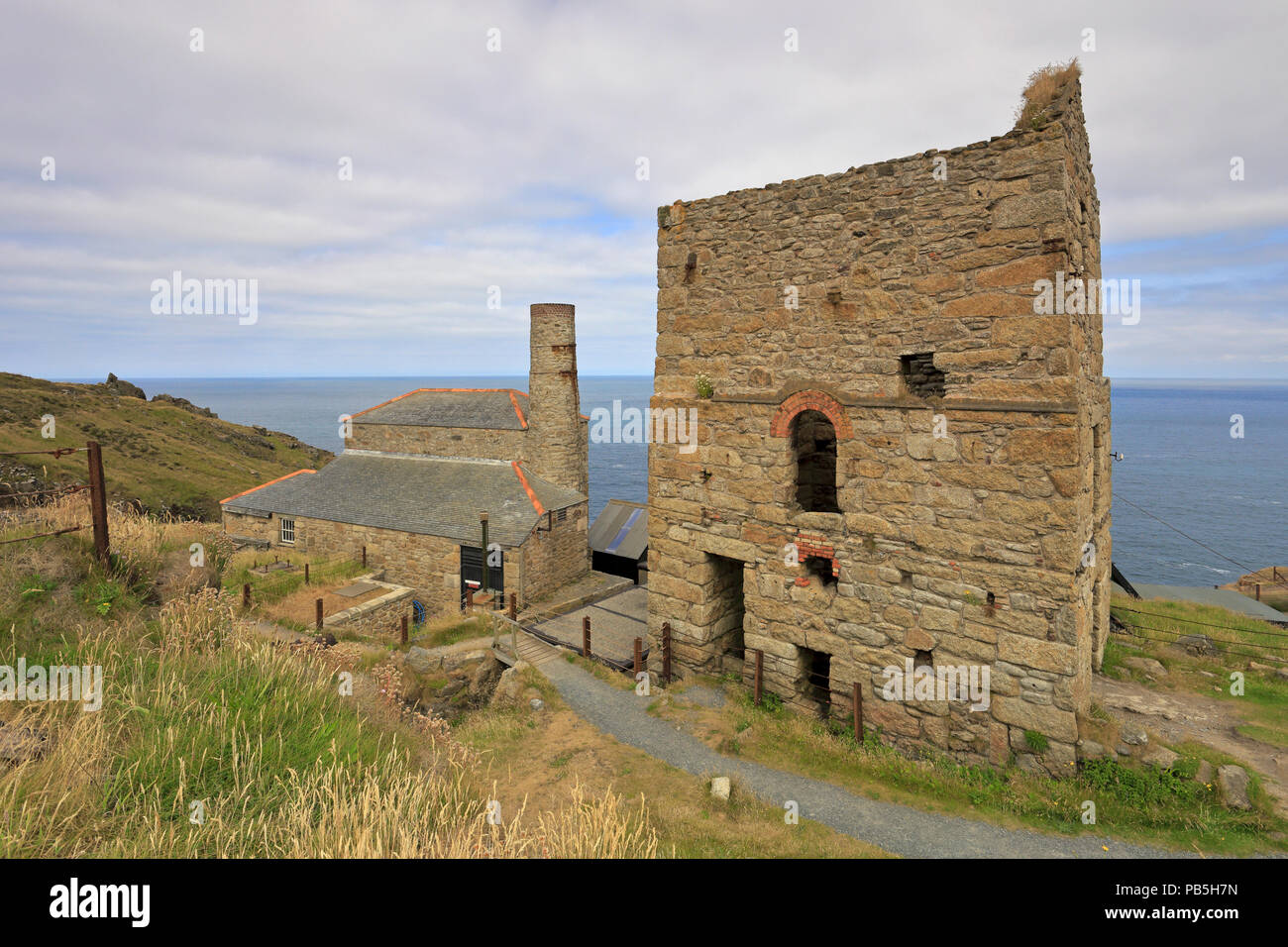 Pump engine house at Levant Mine, Pendeen near St Just, UNESCO World ...