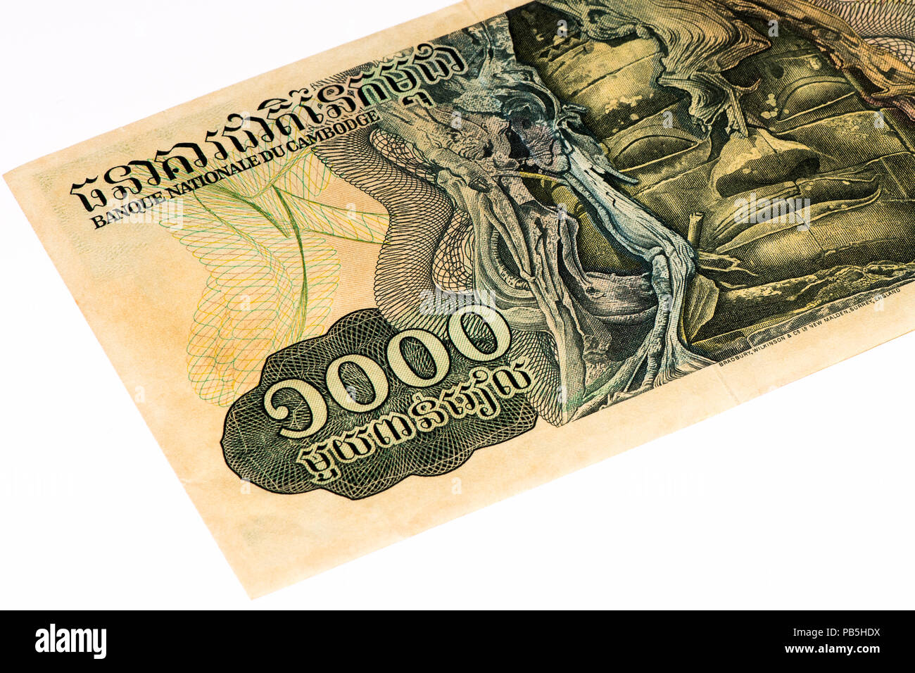 1000 Cambodian riels bank note. Riel is the national currency of ...