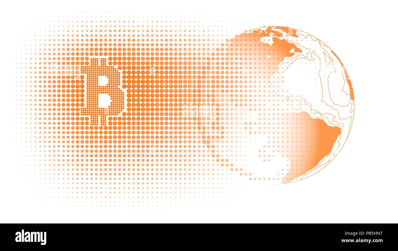 simple pattern, orange symbols of bitcoin on white background, vector ...