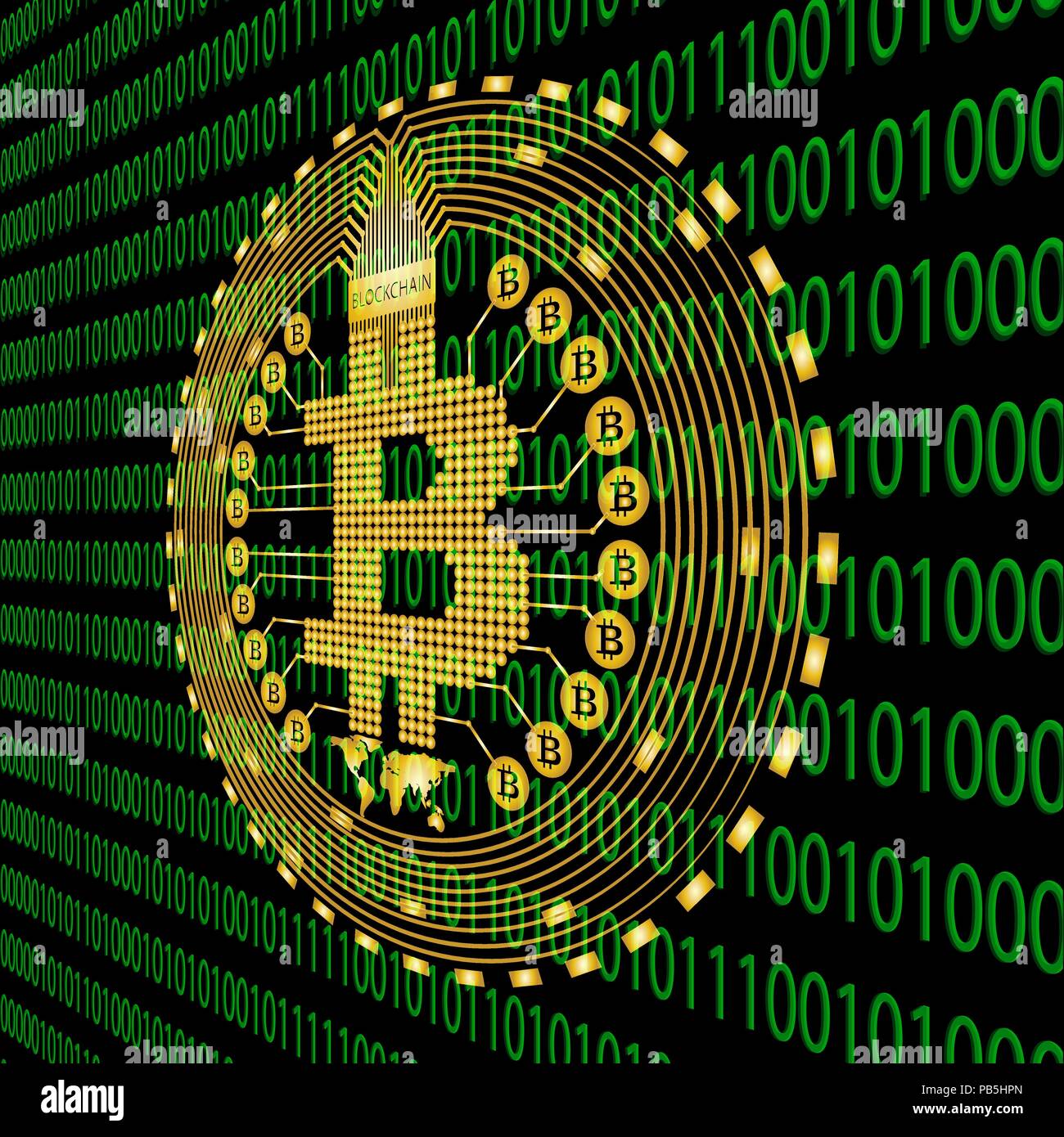 Digital animation binary code technology Stock Vector Images - Alamy