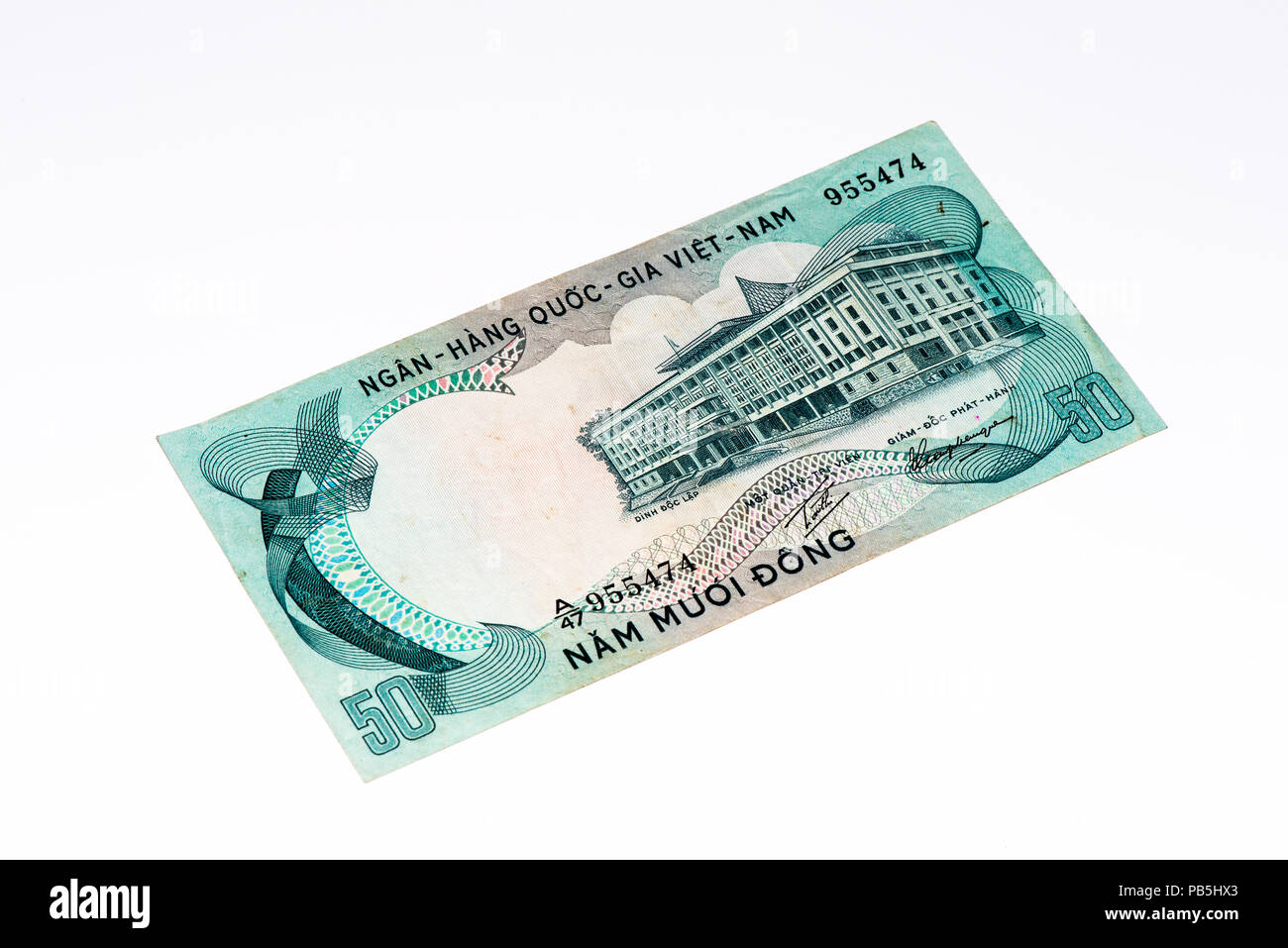 50 dong bank note of South Vietnam. Dong is the national currency of ...