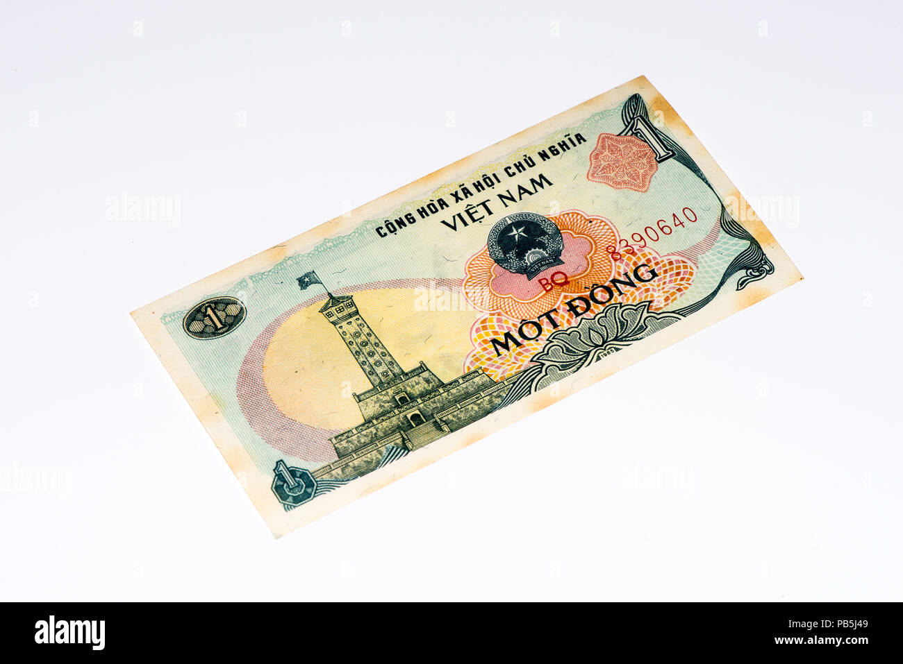 1 dong bank note of Vietnam. Dong is the national currency of Vietnam ...