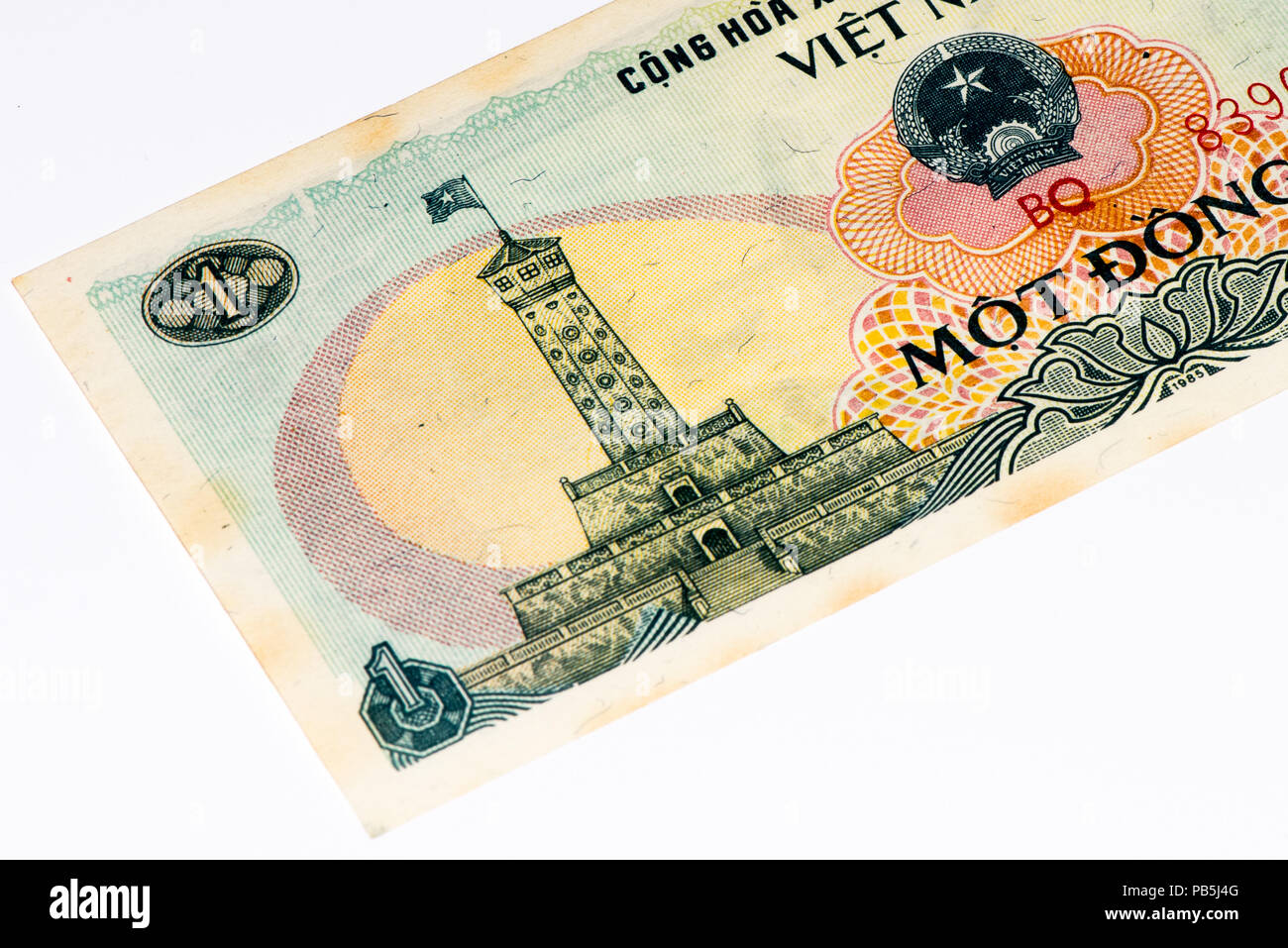 1 dong bank note of Vietnam. Dong is the national currency of Vietnam ...