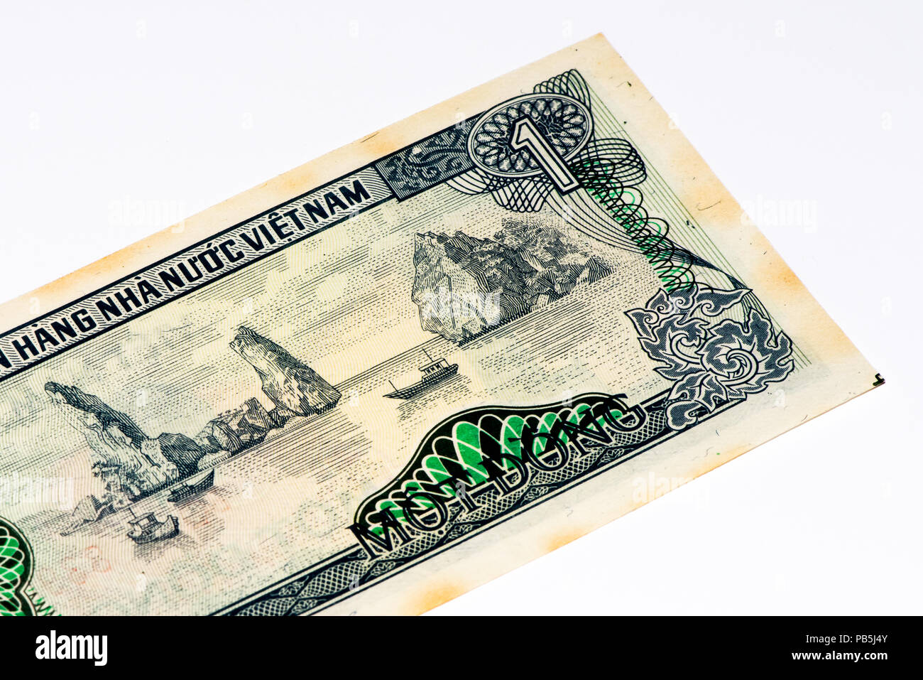 1 dong bank note of Vietnam. Dong is the national currency of Vietnam ...