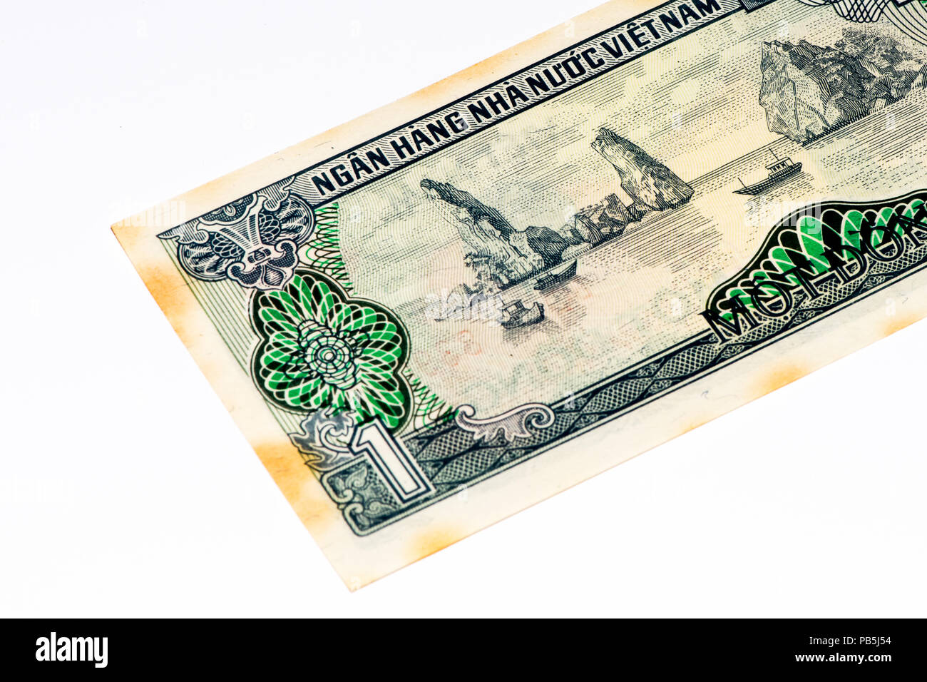 1 dong bank note of Vietnam. Dong is the national currency of Vietnam ...