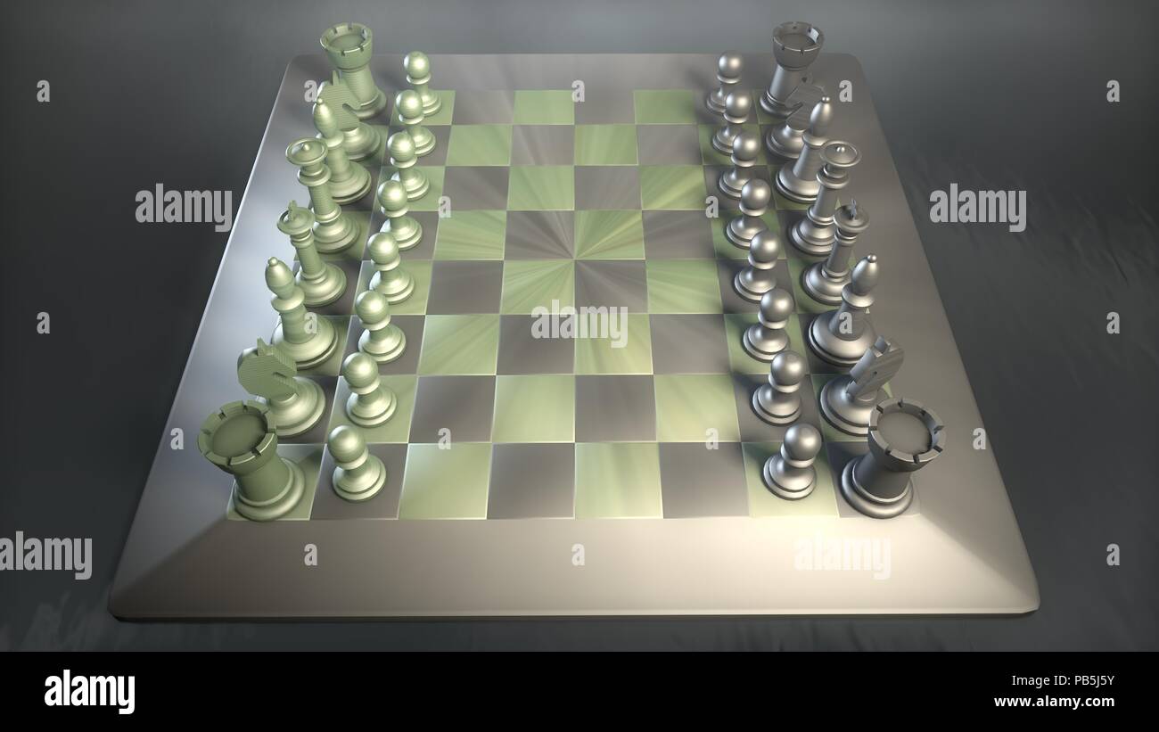 3d rendering of the chess board and figures Stock Photo - Alamy