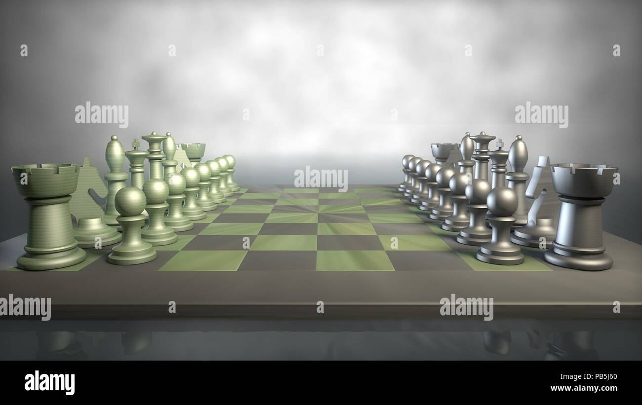 3d rendering of the chess board and figures Stock Photo - Alamy