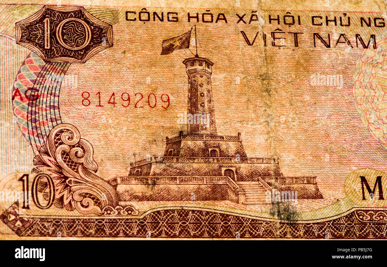 10 dong bank note of Vietnam. Dong is the national currency of Vietnam ...