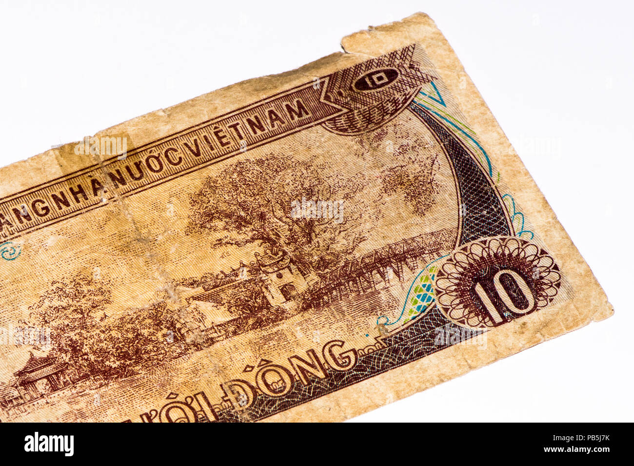 10 dong bank note of Vietnam. Dong is the national currency of Vietnam ...