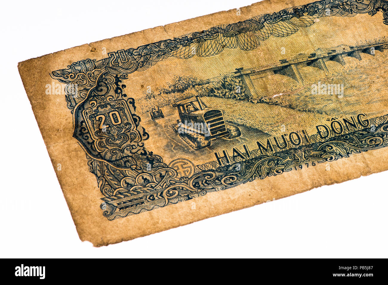 20 dong bank note of Vietnam. Dong is the national currency of Vietnam ...