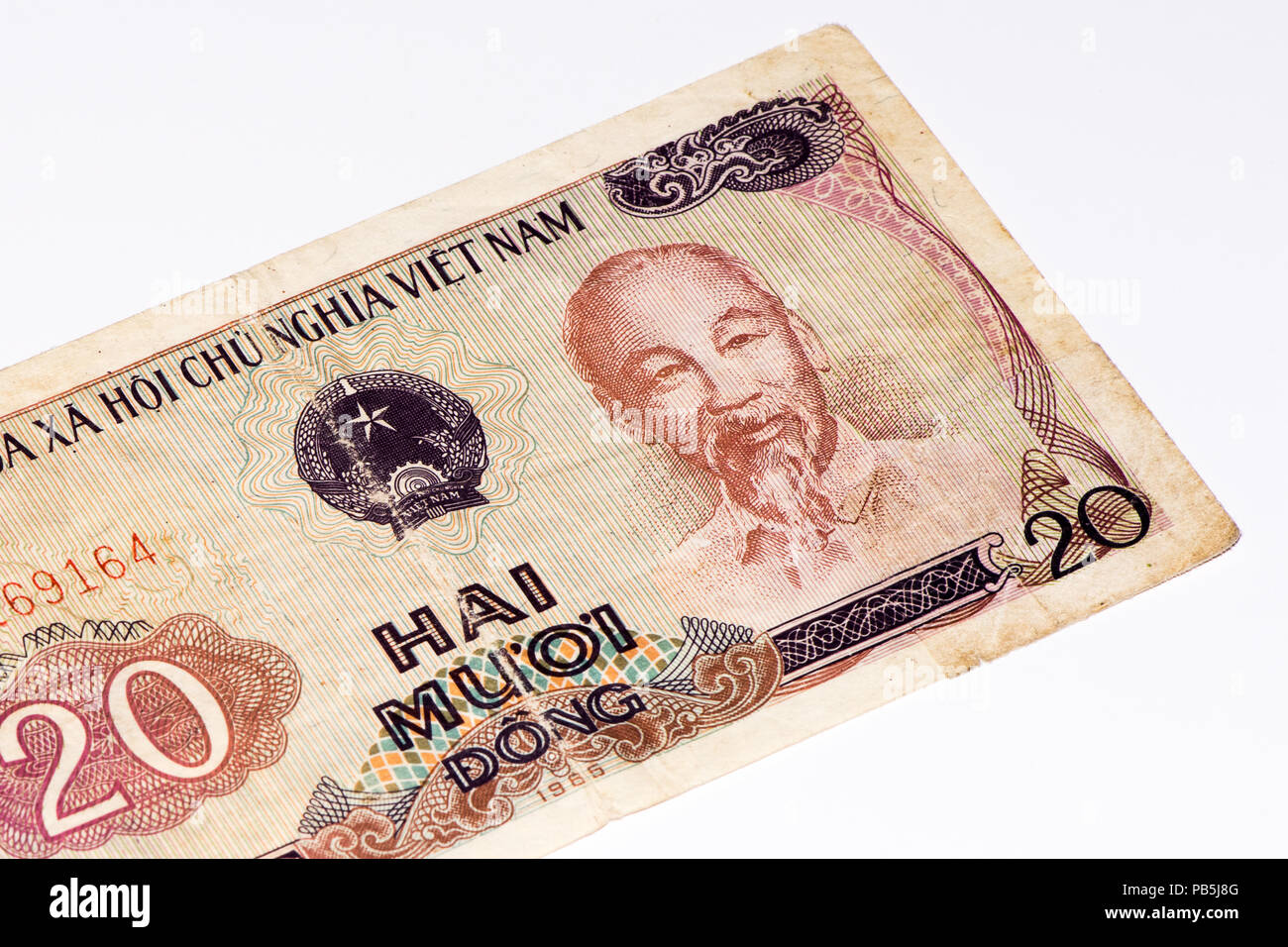 20 dong bank note of Vietnam. Dong is the national currency of Vietnam ...