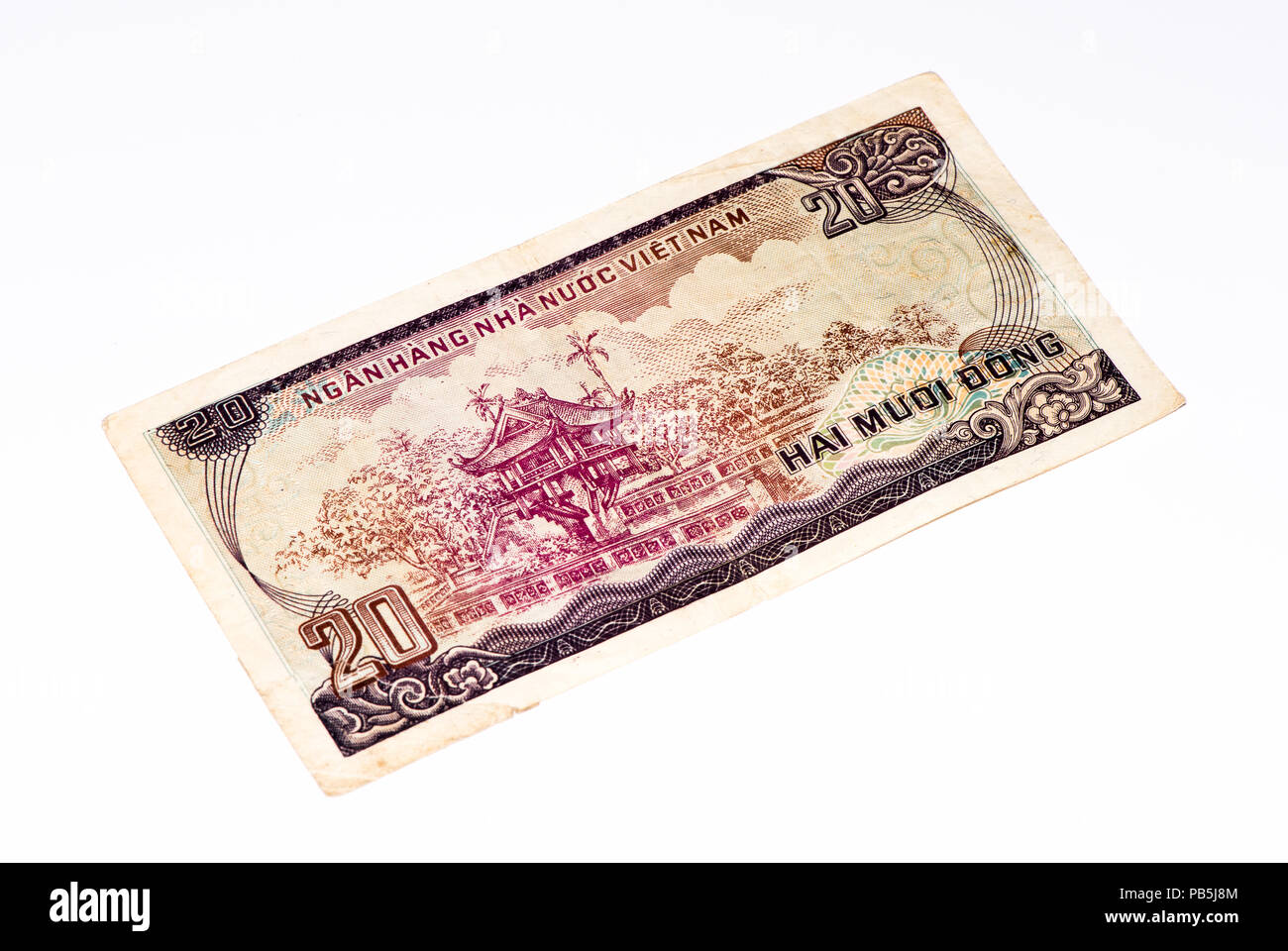 20 dong bank note of Vietnam. Dong is the national currency of Vietnam ...