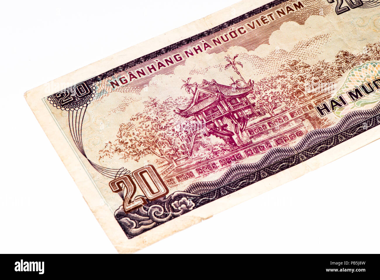 20 dong bank note of Vietnam. Dong is the national currency of Vietnam ...