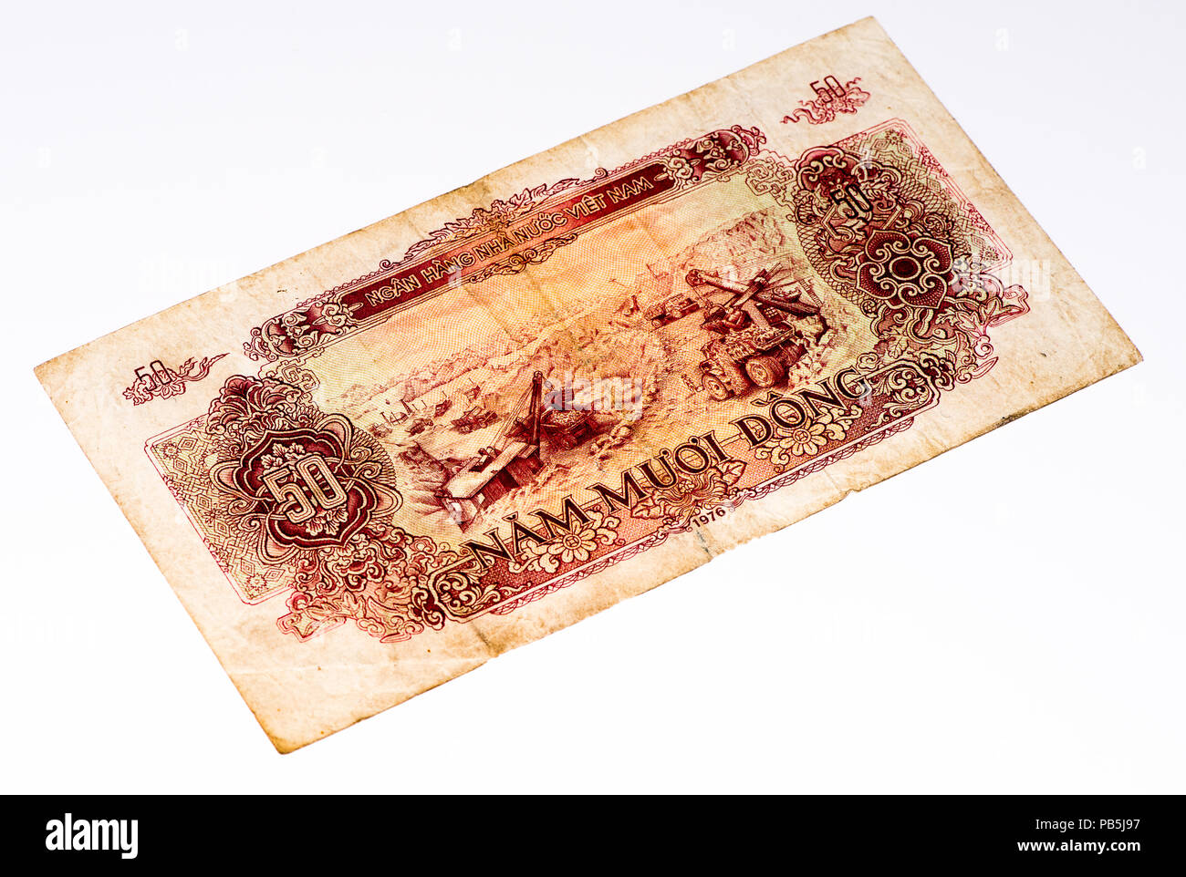 50 dong bank note of Vietnam. Dong is the national currency of Vietnam ...