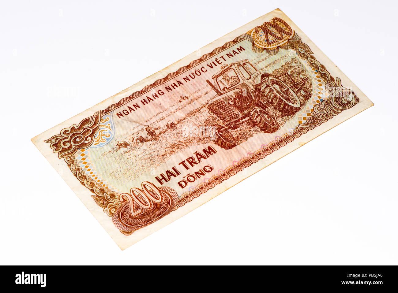 200 dong bank note of Vietnam. Dong is the national currency of Vietnam ...