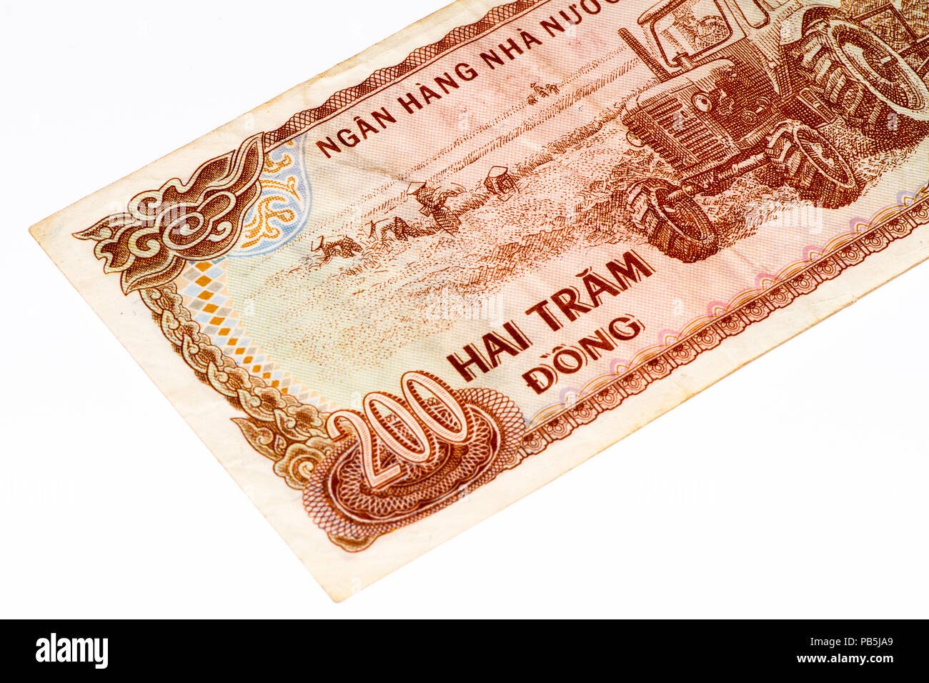 200 dong bank note of Vietnam. Dong is the national currency of Vietnam ...