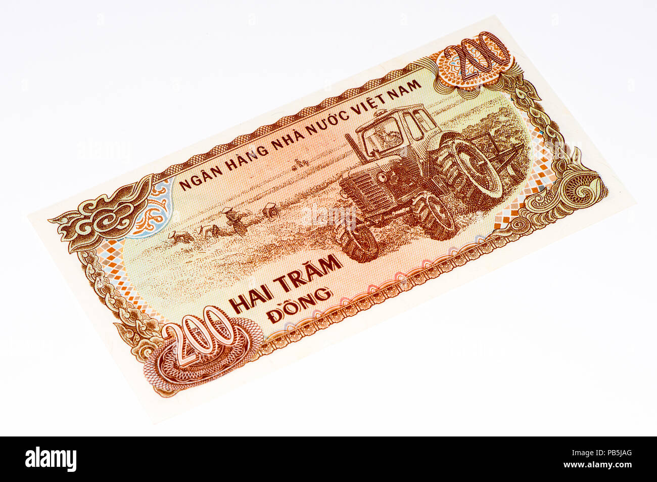 200 dong bank note of Vietnam. Dong is the national currency of Vietnam ...