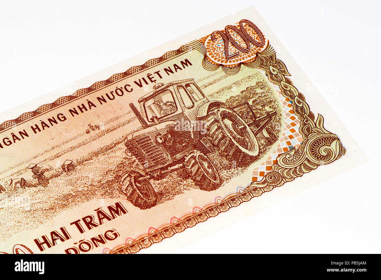 200 dong bank note of Vietnam. Dong is the national currency of Vietnam ...