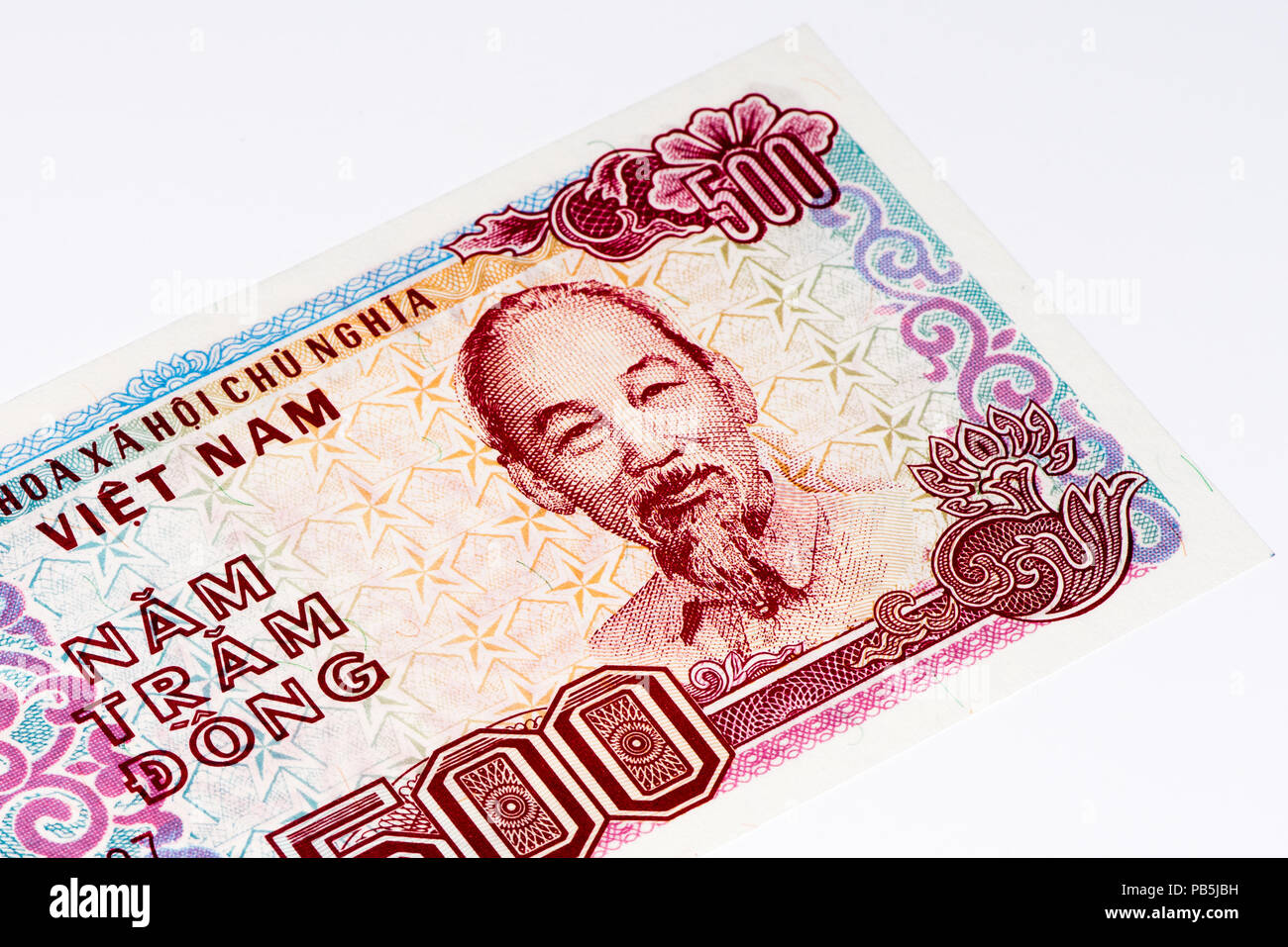 500 dong bank note of Vietnam. Dong is the national currency of Vietnam ...