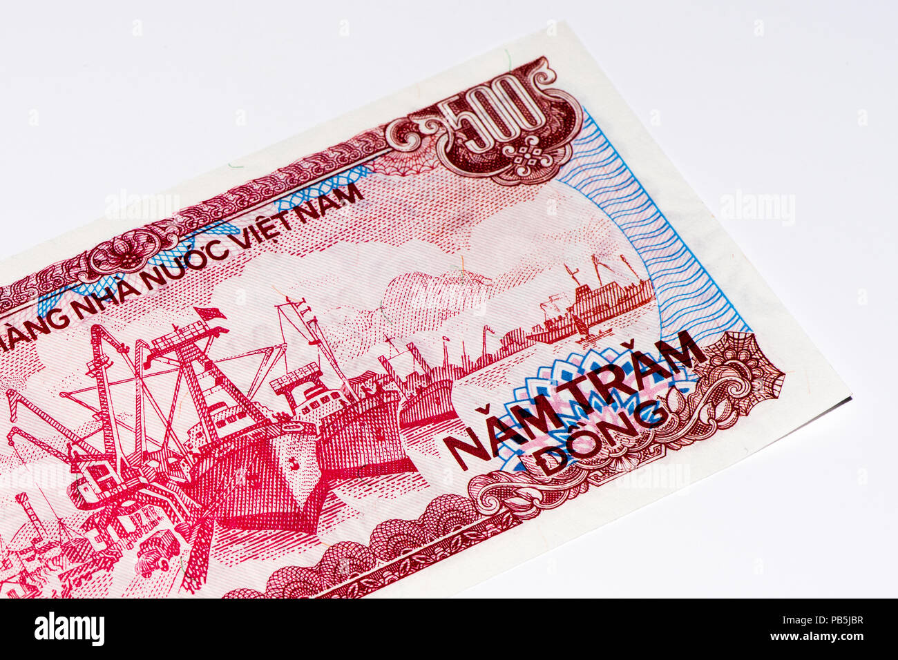 500 dong bank note of Vietnam. Dong is the national currency of Vietnam ...