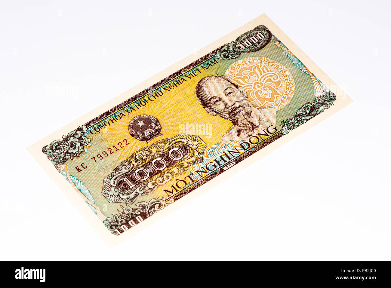 1000 dong bank note of Vietnam. Dong is the national currency of ...