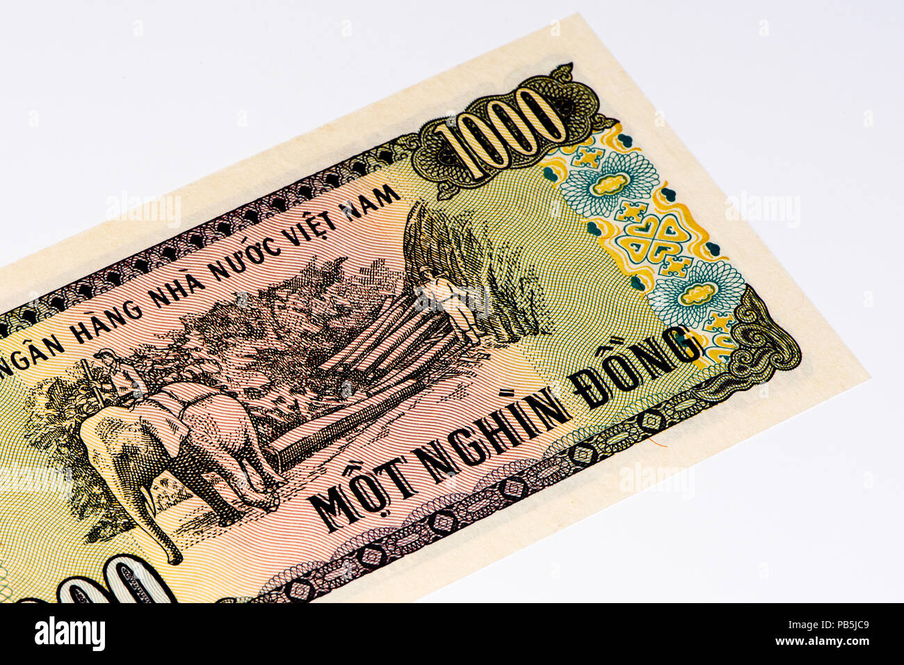 1000 dong bank note of Vietnam. Dong is the national currency of ...