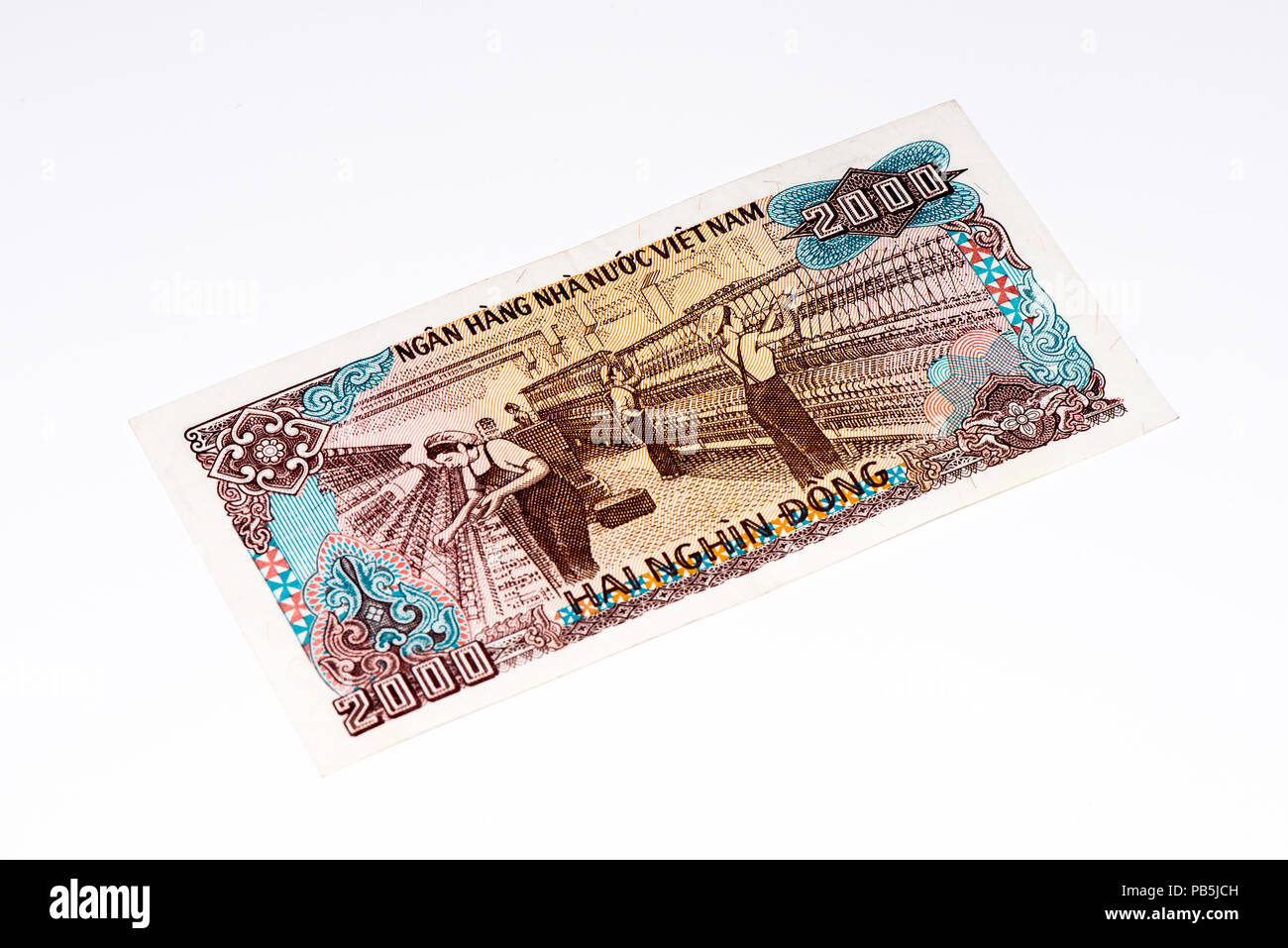 2000 dong bank note of Vietnam. Dong is the national currency of ...