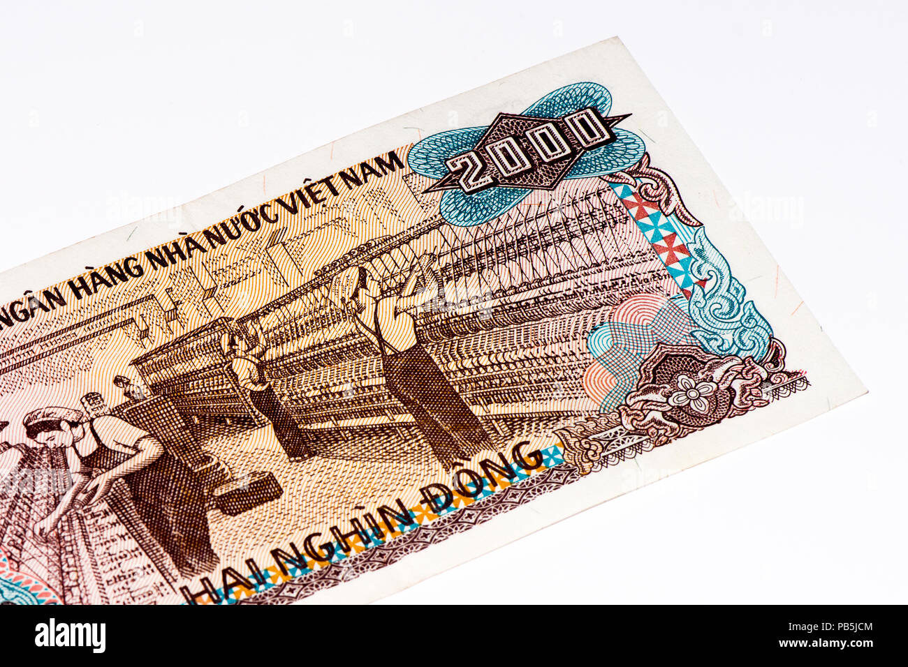2000 dong bank note of Vietnam. Dong is the national currency of ...