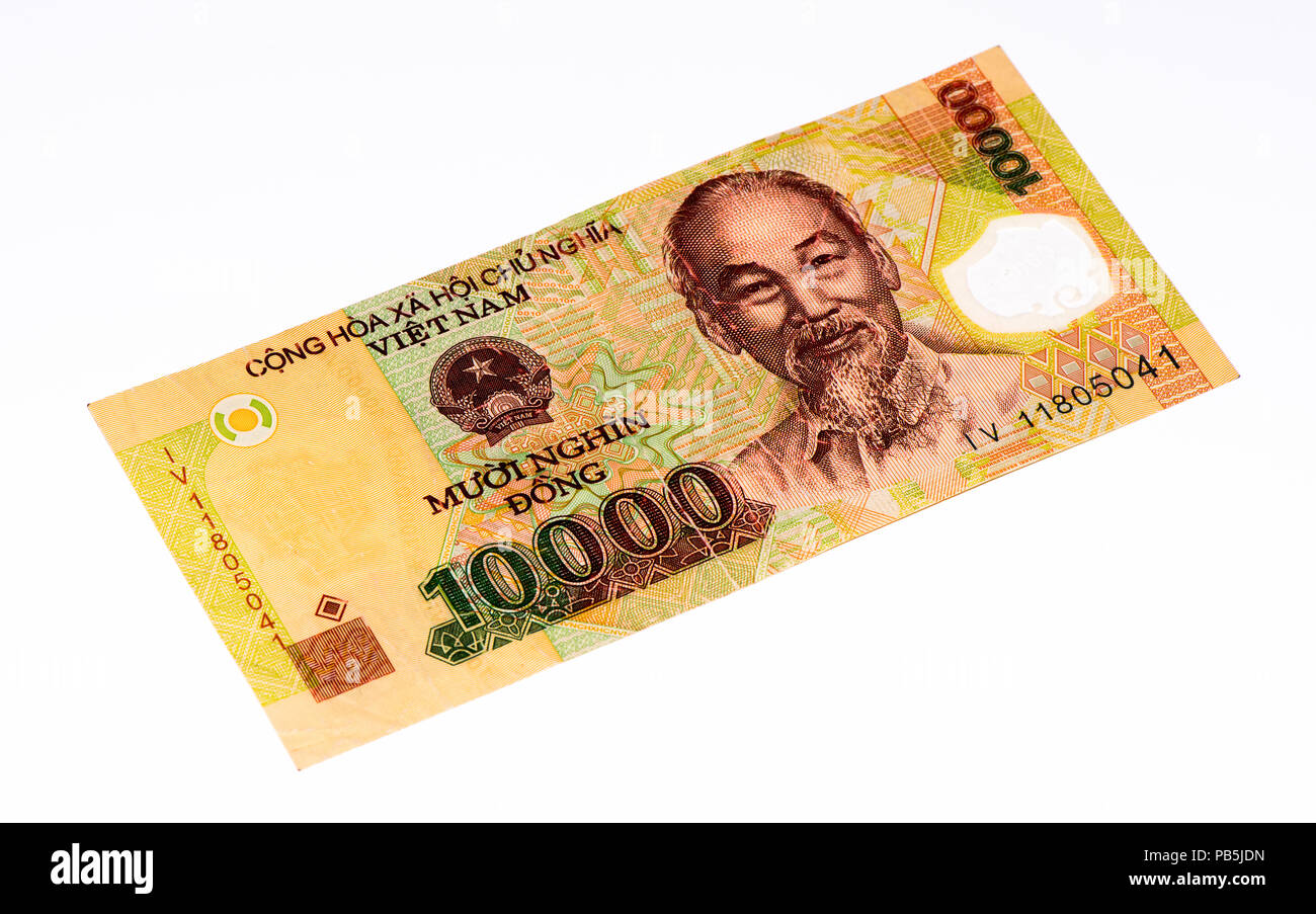 10000 dong bank note of Vietnam. Dong is the national currency of ...