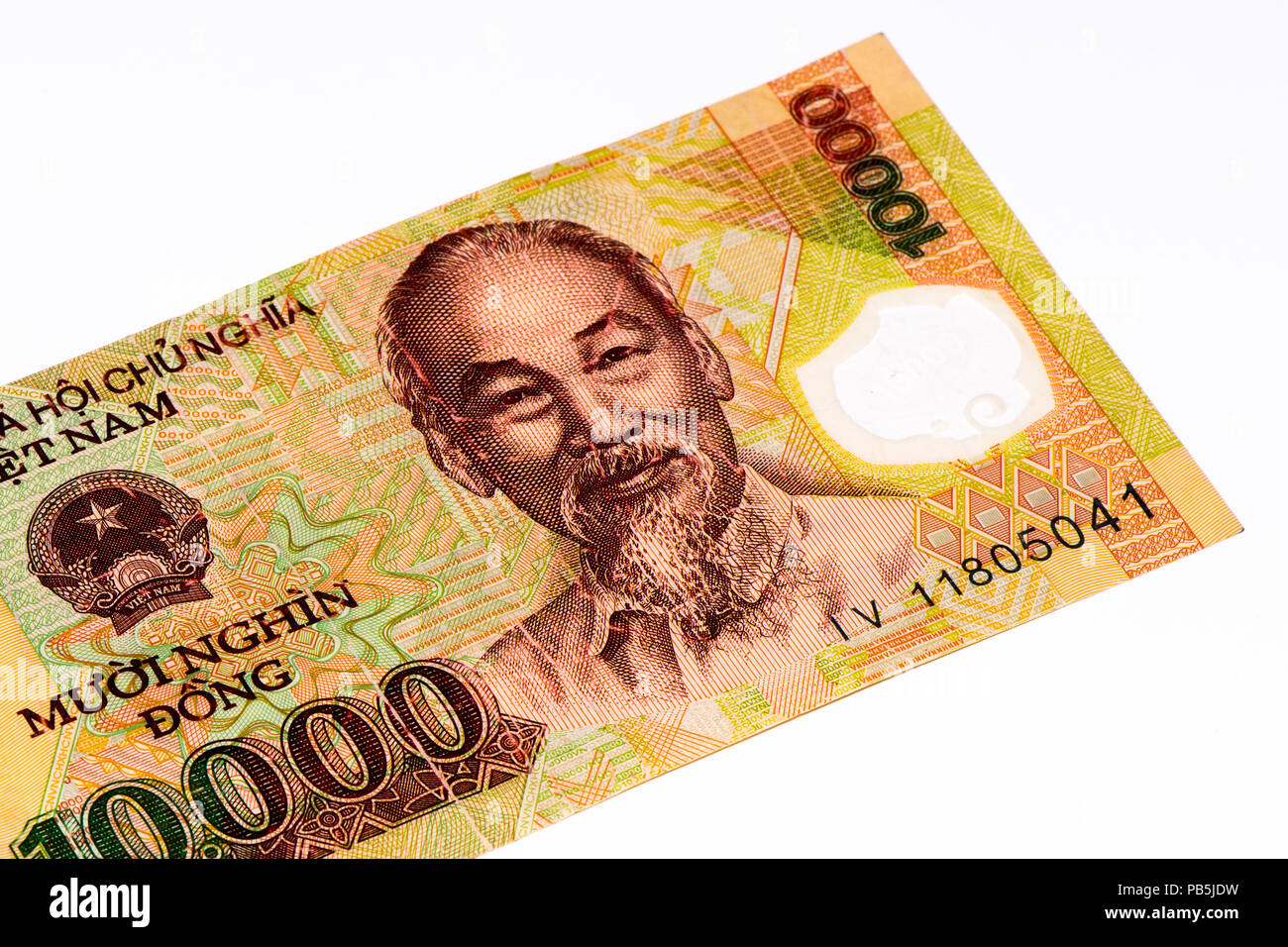 10000 dong bank note of Vietnam. Dong is the national currency of ...