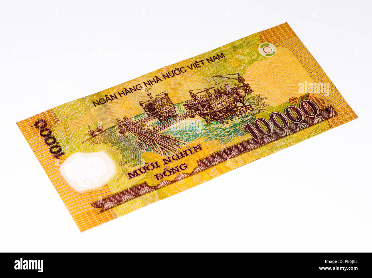 10000 dong bank note of Vietnam. Dong is the national currency of ...