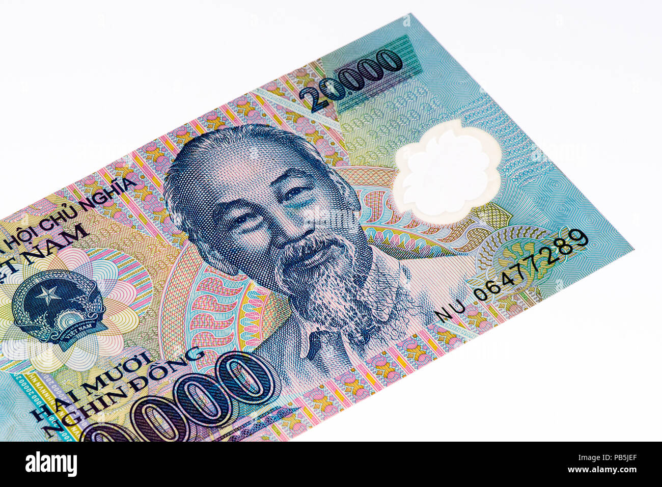 20000 dong bank note of Vietnam. Dong is the national currency of ...