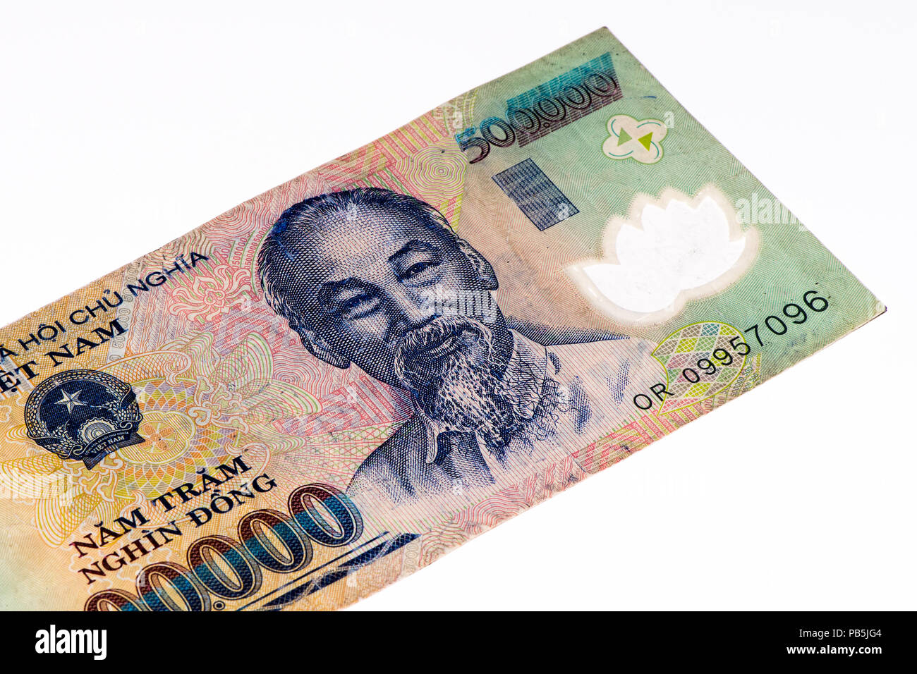 500000 dong bank note of Vietnam. Dong is the national currency of ...