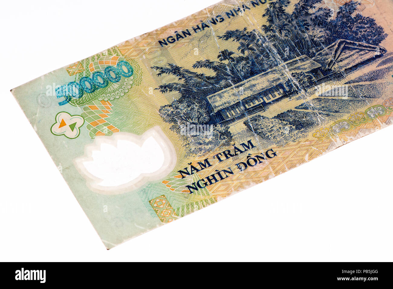 500000 dong bank note of Vietnam. Dong is the national currency of ...