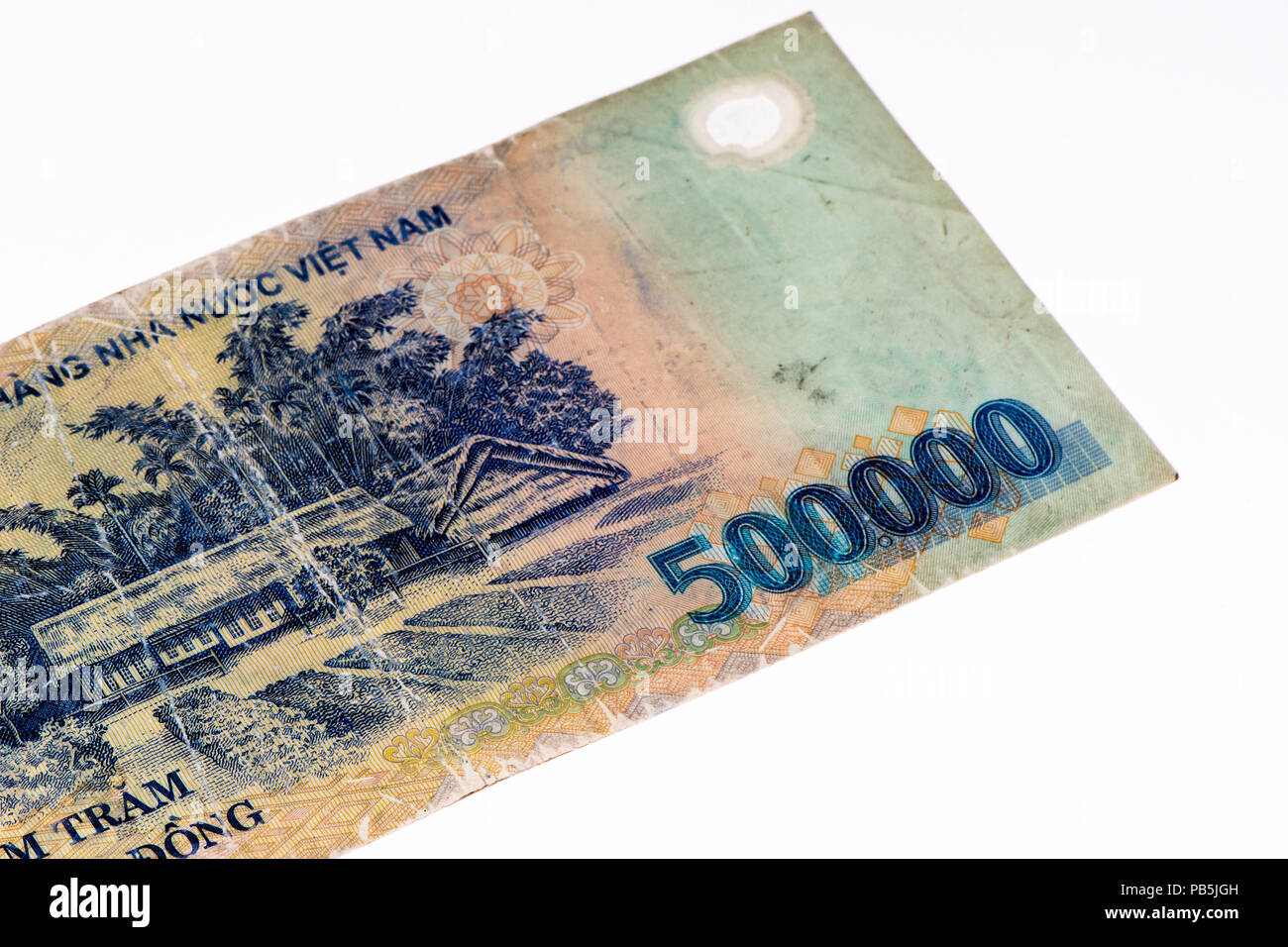 500000 dong bank note of Vietnam. Dong is the national currency of ...