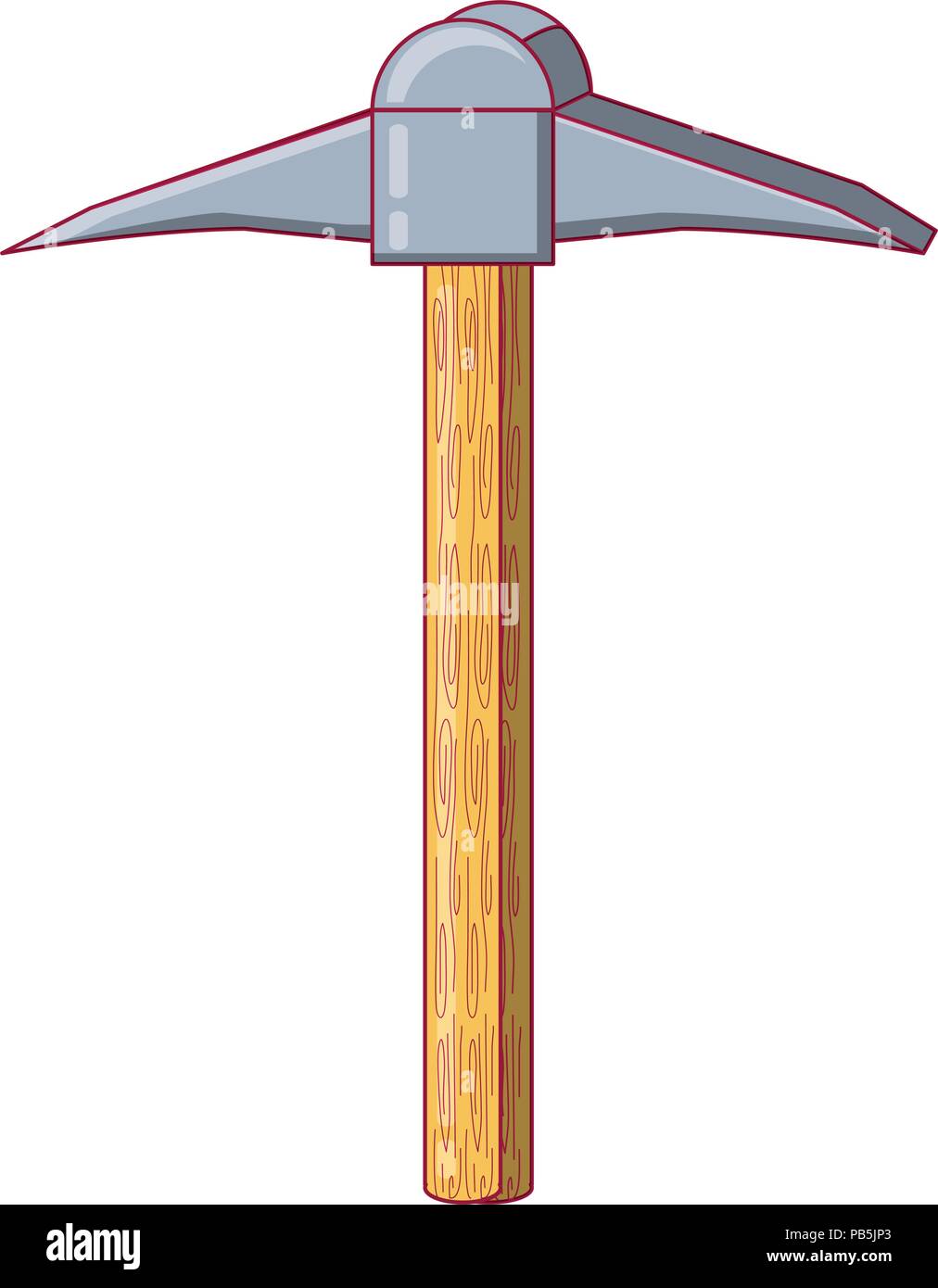 pickaxe tool icon over white background, vector illustration Stock ...