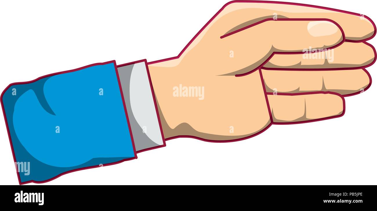 open hand icon over white background, vector illustration Stock Vector ...