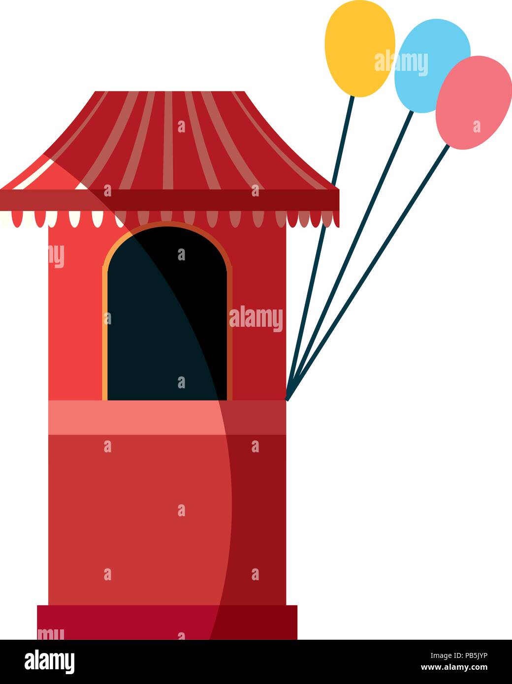 Ticket Cart Booth icon over white background, vector illustration Stock ...