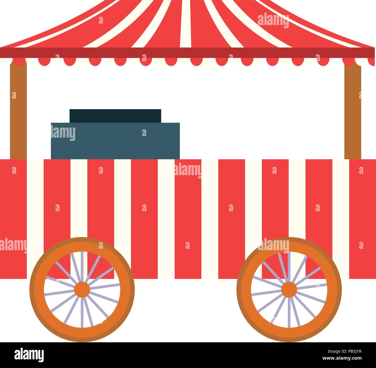 carnival food cart over white background, vector illustration Stock ...