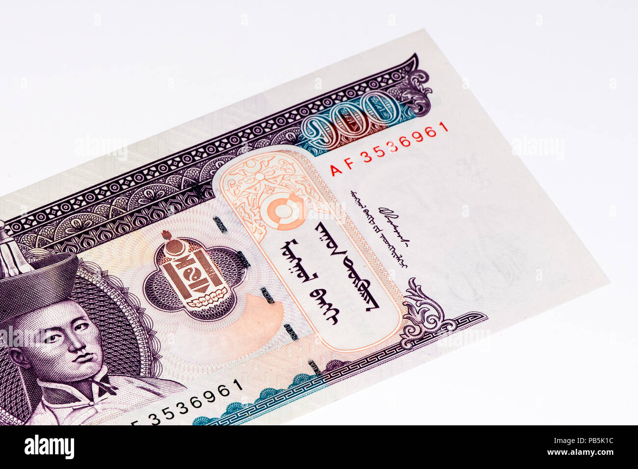 100 togrog bank note. Togrog is the national currency of Mongolia Stock ...