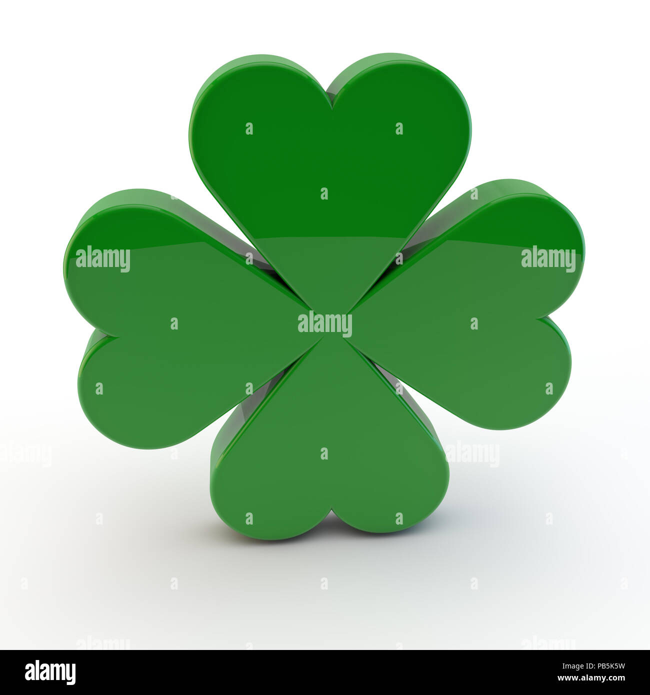 3d green shamrock symbol Stock Photo - Alamy