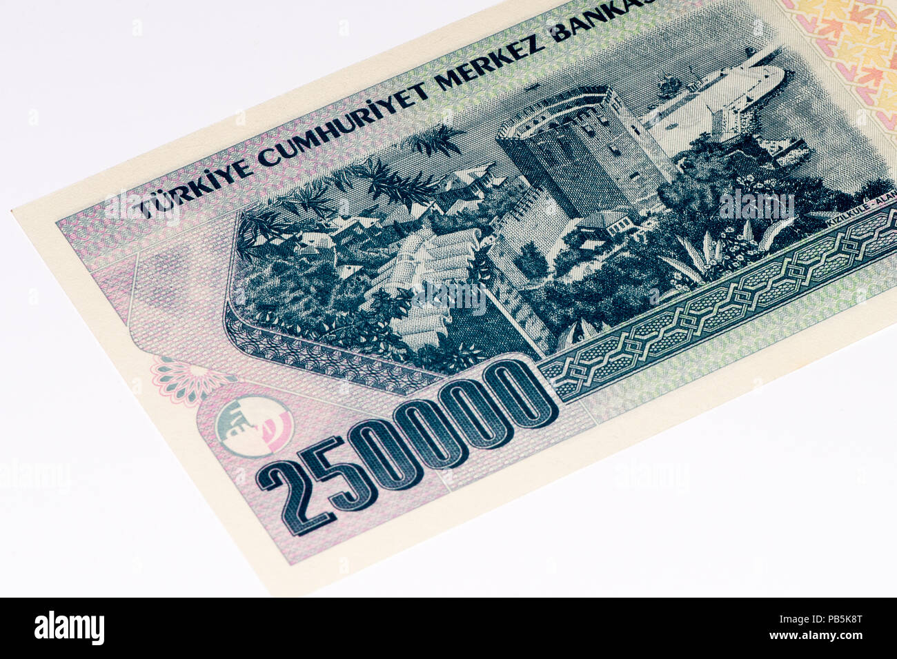 250000 Turkish liras bank note. Turkish lira is the national currency ...
