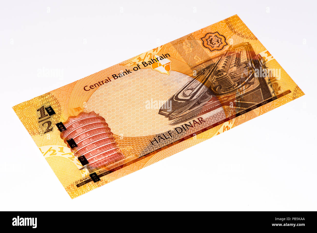Half dinar of Bahrain. Dinar is the national currency of Bahrain Stock ...