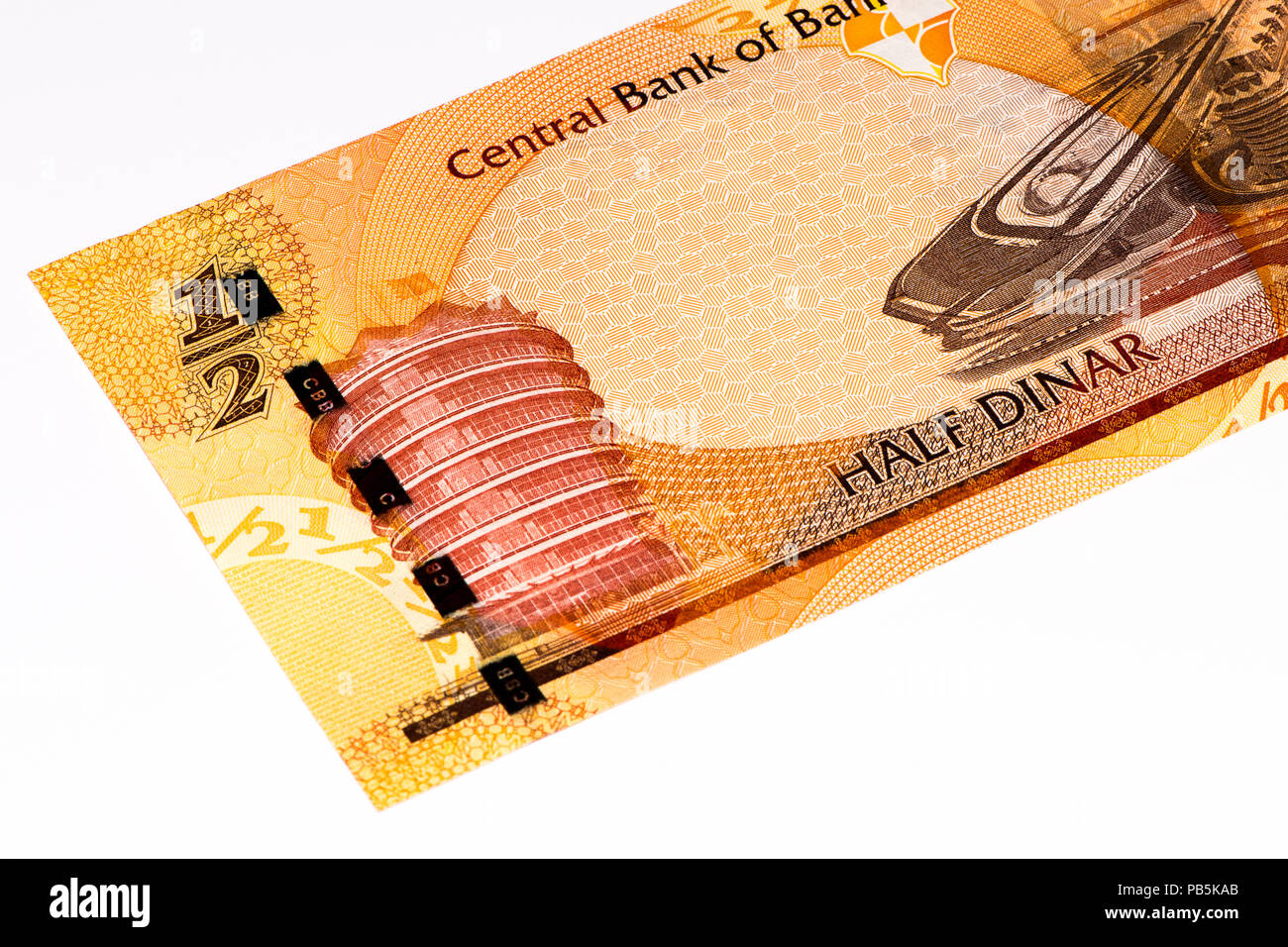 Half dinar of Bahrain. Dinar is the national currency of Bahrain Stock ...