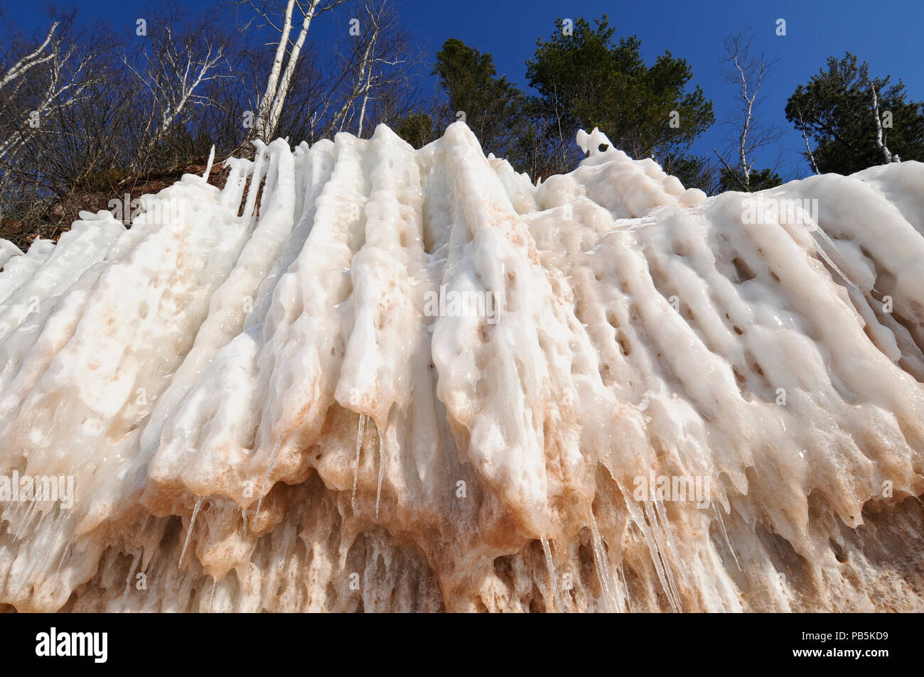 Wisconsin. Apostle Islands National Lakeshore. Sea caves Stock Photo ...