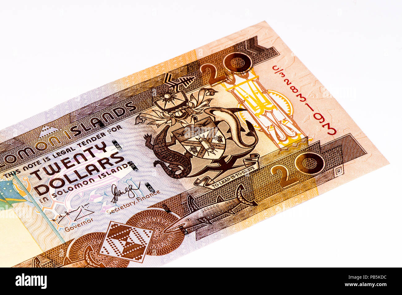 10 Solomon Islands dollar bank note. Solomon Islands dollar is the ...